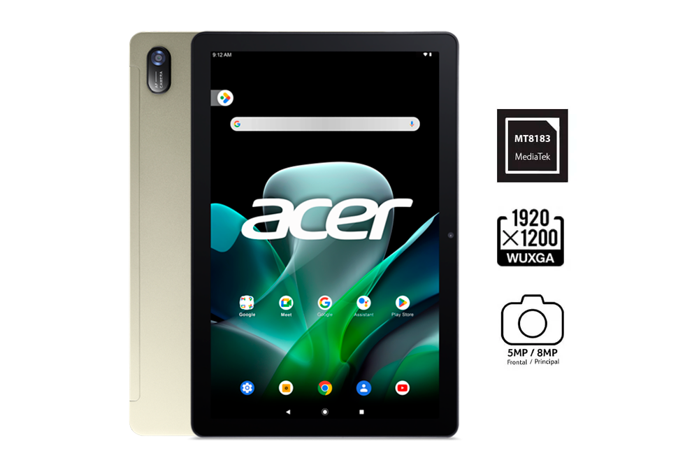 Tablet Acer con Sistema Android 12 / MediaTek MT8183 / 10.1 Pulgadas ...